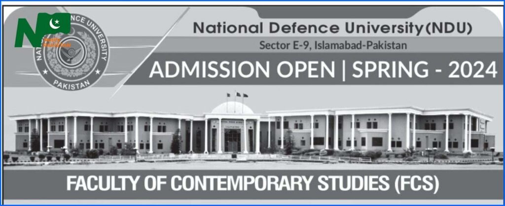 National Defence University Islamabad NDU Admission Spring 2024 Online ...