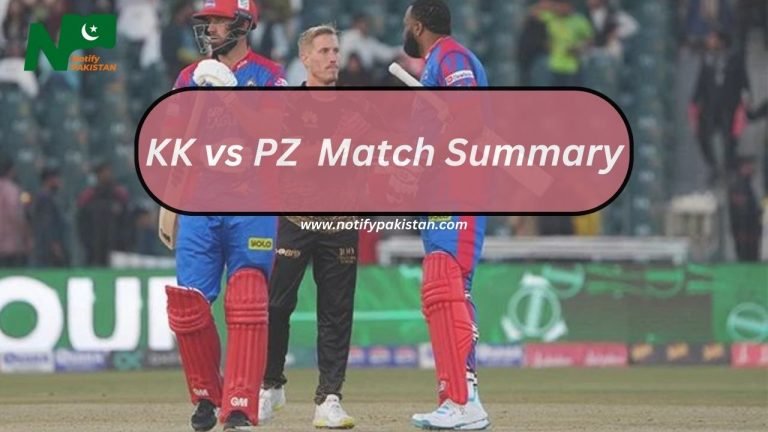PSL 2024 6th Match KK vs PZ! Match 6 Hero Mir Hamza shines for KK ...